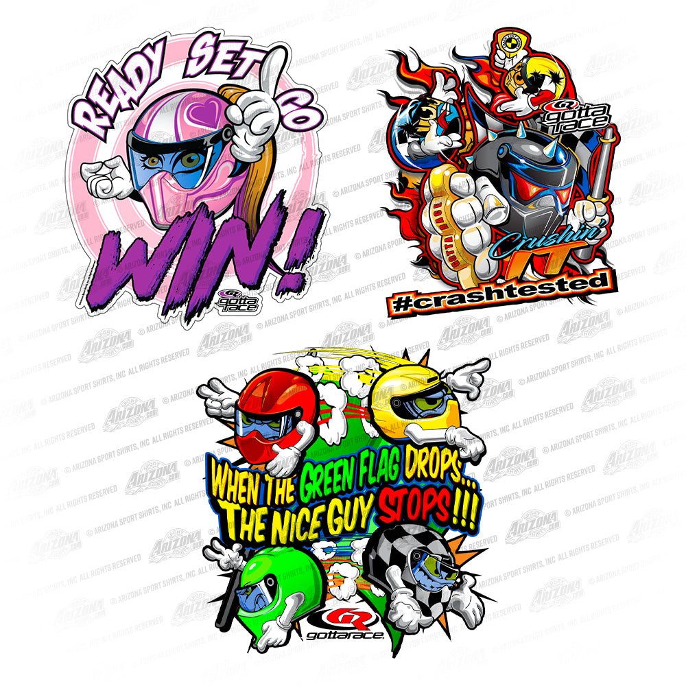 Gotta Race Helmets Decals