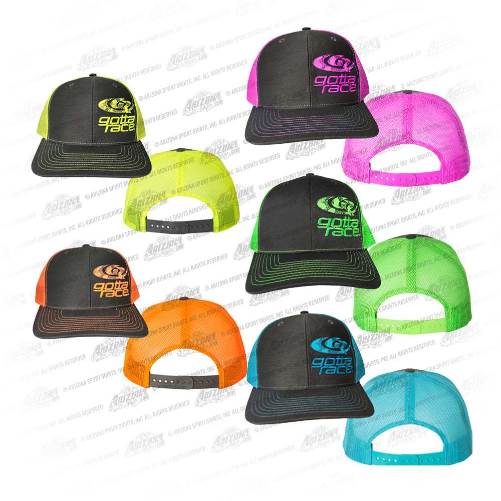 Gotta Race Logo Hex Neon Caps