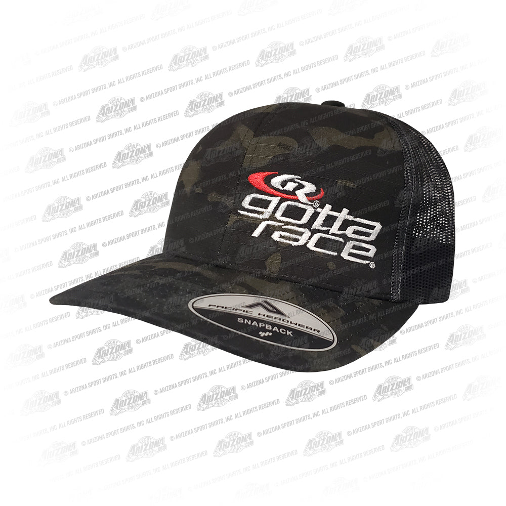 Gotta Race Logo Micro Camo Caps