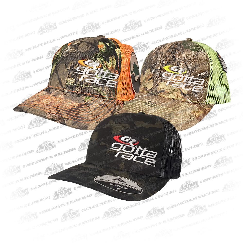 Gotta Race Logo Micro Camo Caps